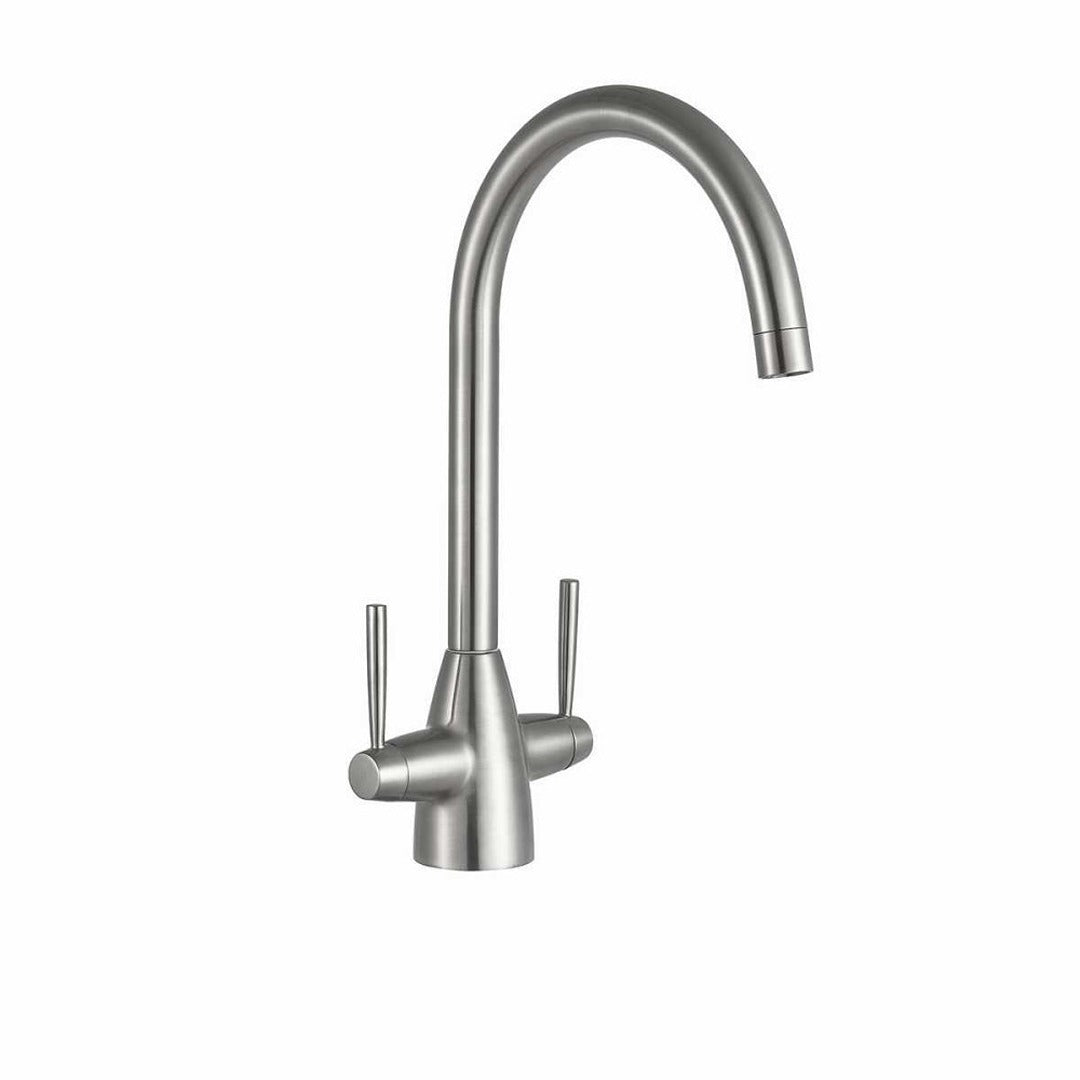 Kartell Dual Lever Kitchen Sink Mixer Tap Brushed Steel – Excel ...