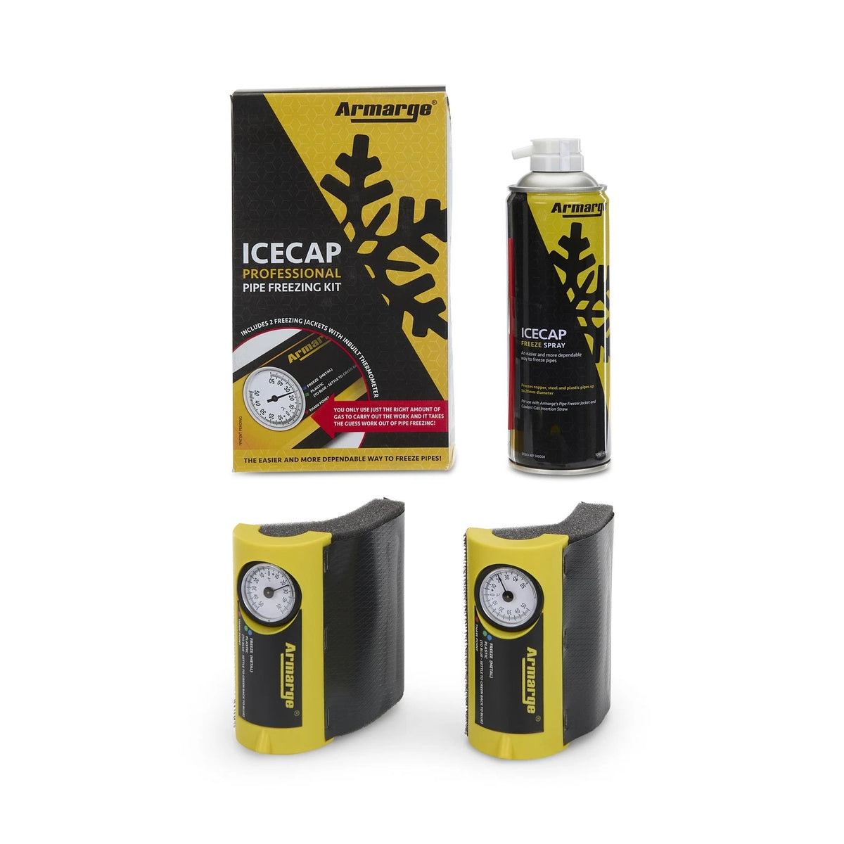 Armarge Icecap Pipe Freeze Kit 2 x Sleeves & 360ml Spray Can – Excel ...
